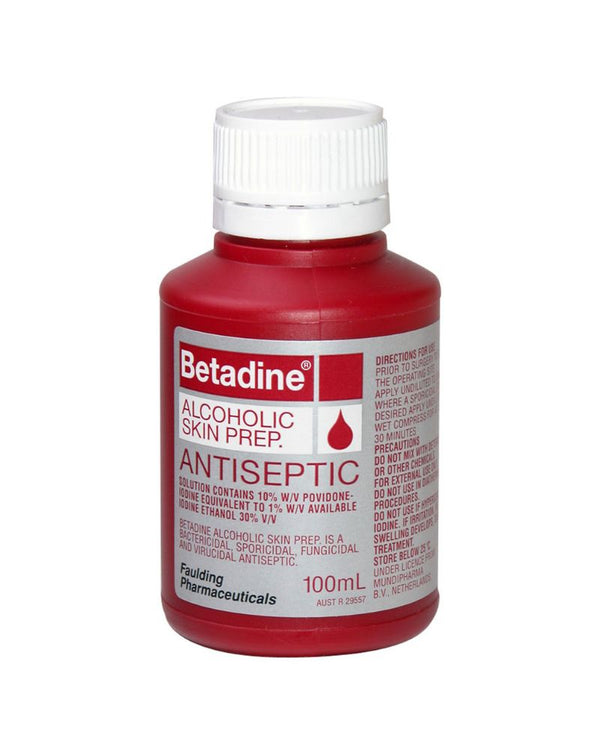Buy Betadine Alcoholic Skin Prep Antiseptic 100ml | BioFast – IV ...
